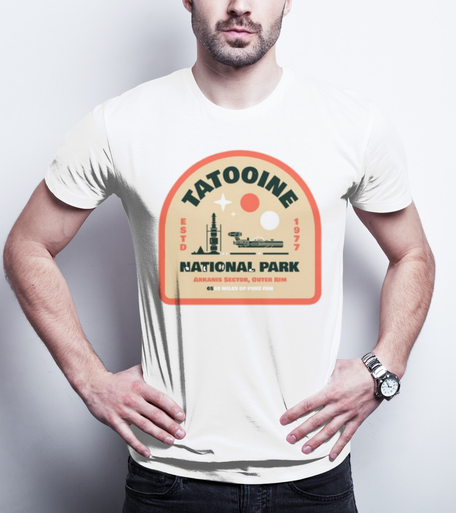 Tatooine National Park Arkanis Sector Outer Rim ESTD 1977 6502 Miles Of Pure Fun T-Shirt