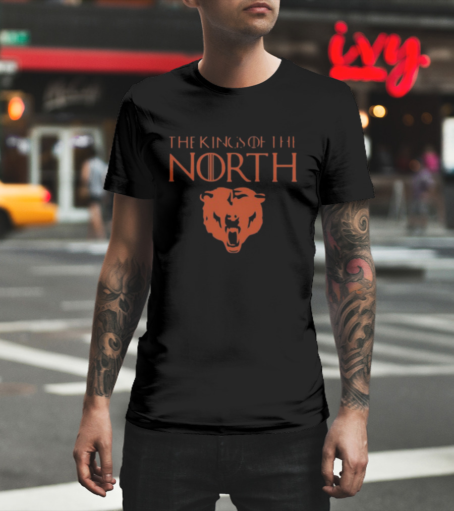 The Kings Of The North Game Of Thrones Inspired Typography With Bear Emblem T-Shirt