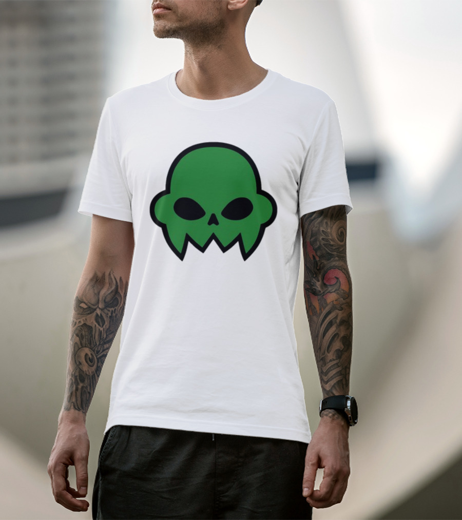 Jake's Green Skull Iconic Halloween Shadow T-Shirt