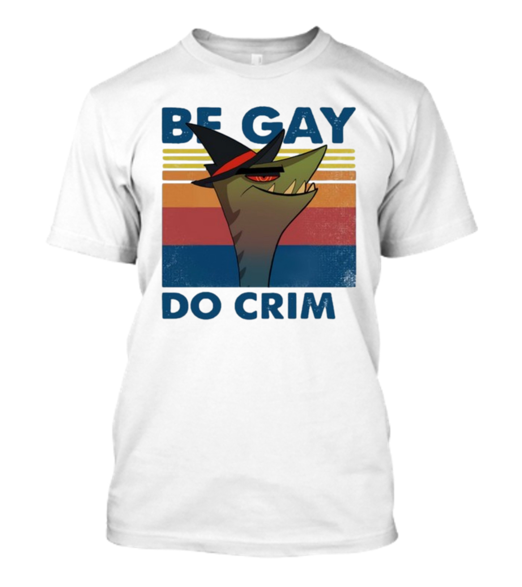 Helluva Boss Be Gay Do Crime Retro Style Snake In Hat T-Shirt