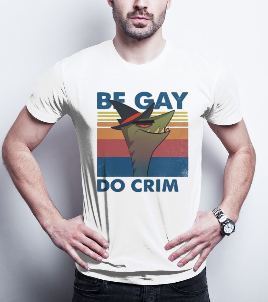 Helluva Boss Be Gay Do Crime Retro Style Snake In Hat T-Shirt