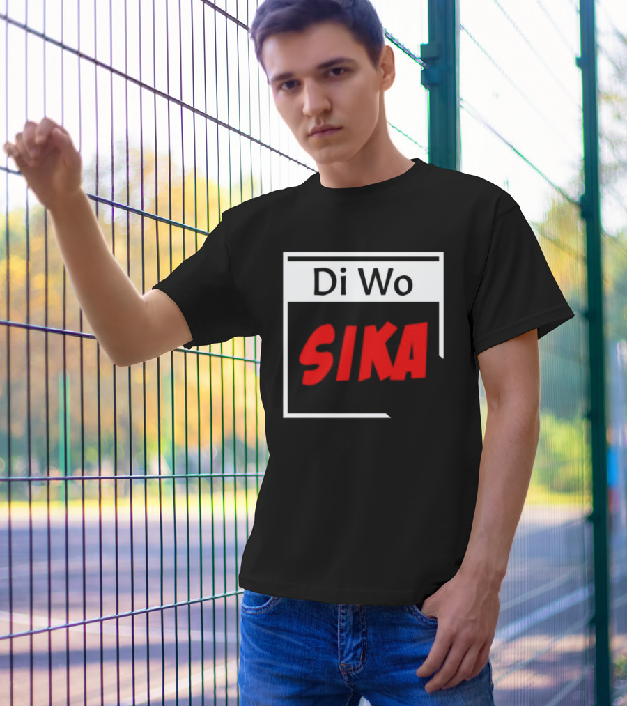 Di Wo Sika Bold Modern Text Block T-Shirt