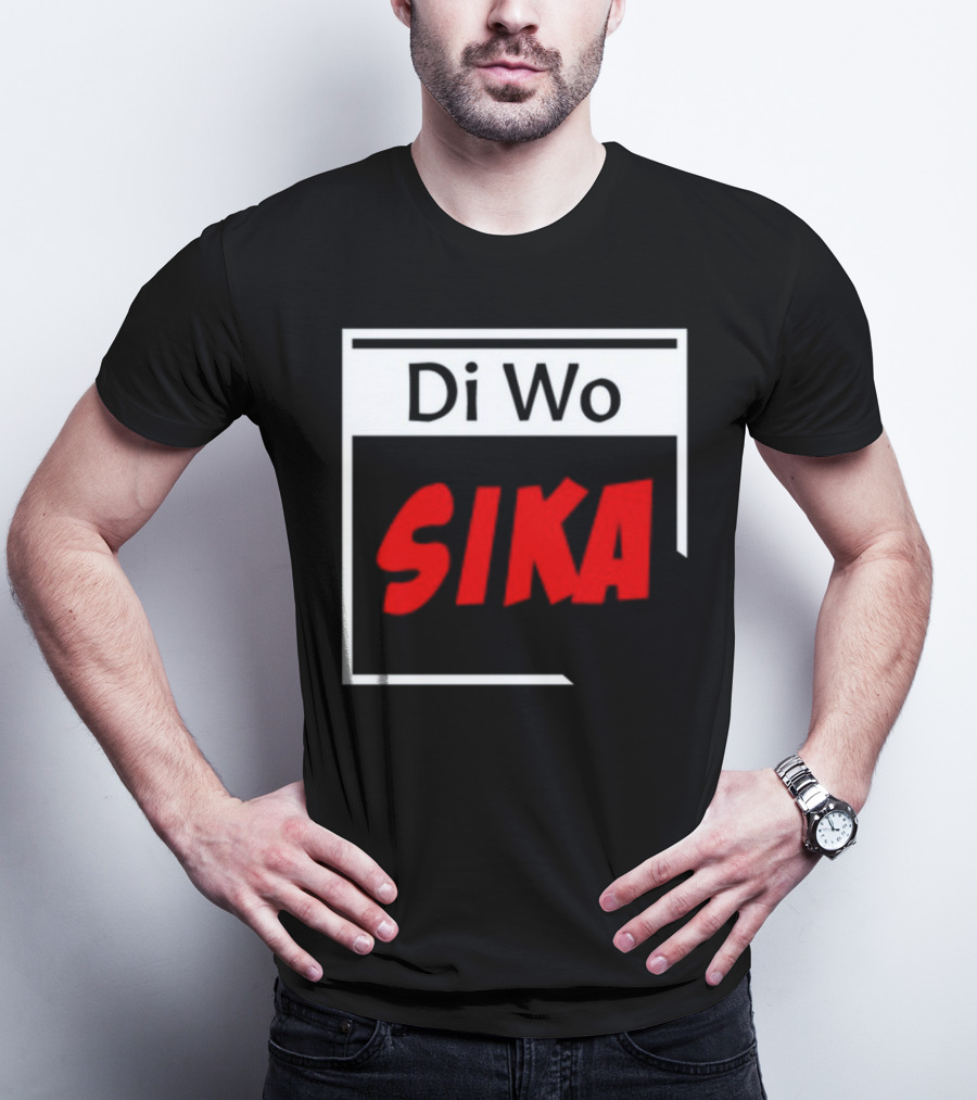 Di Wo Sika Bold Modern Text Block T-Shirt