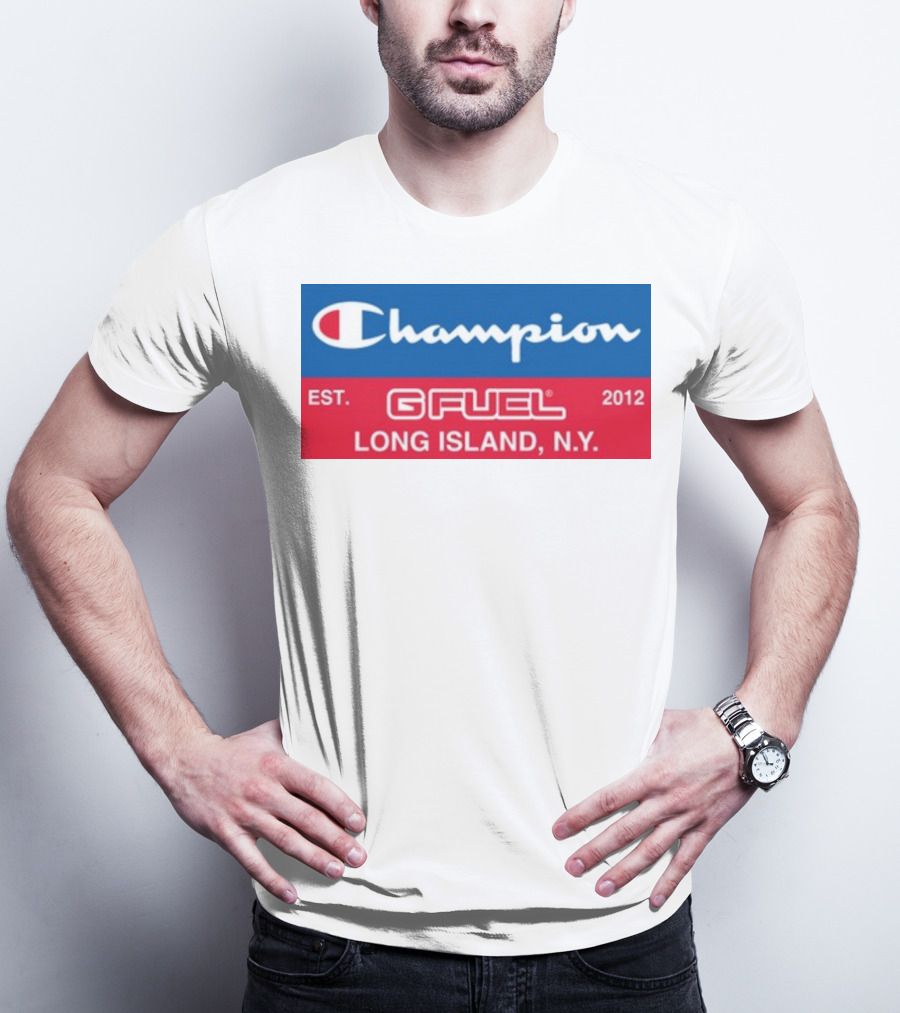 Champion Gfuel Est. 2012 Long Island N.Y T-Shirt