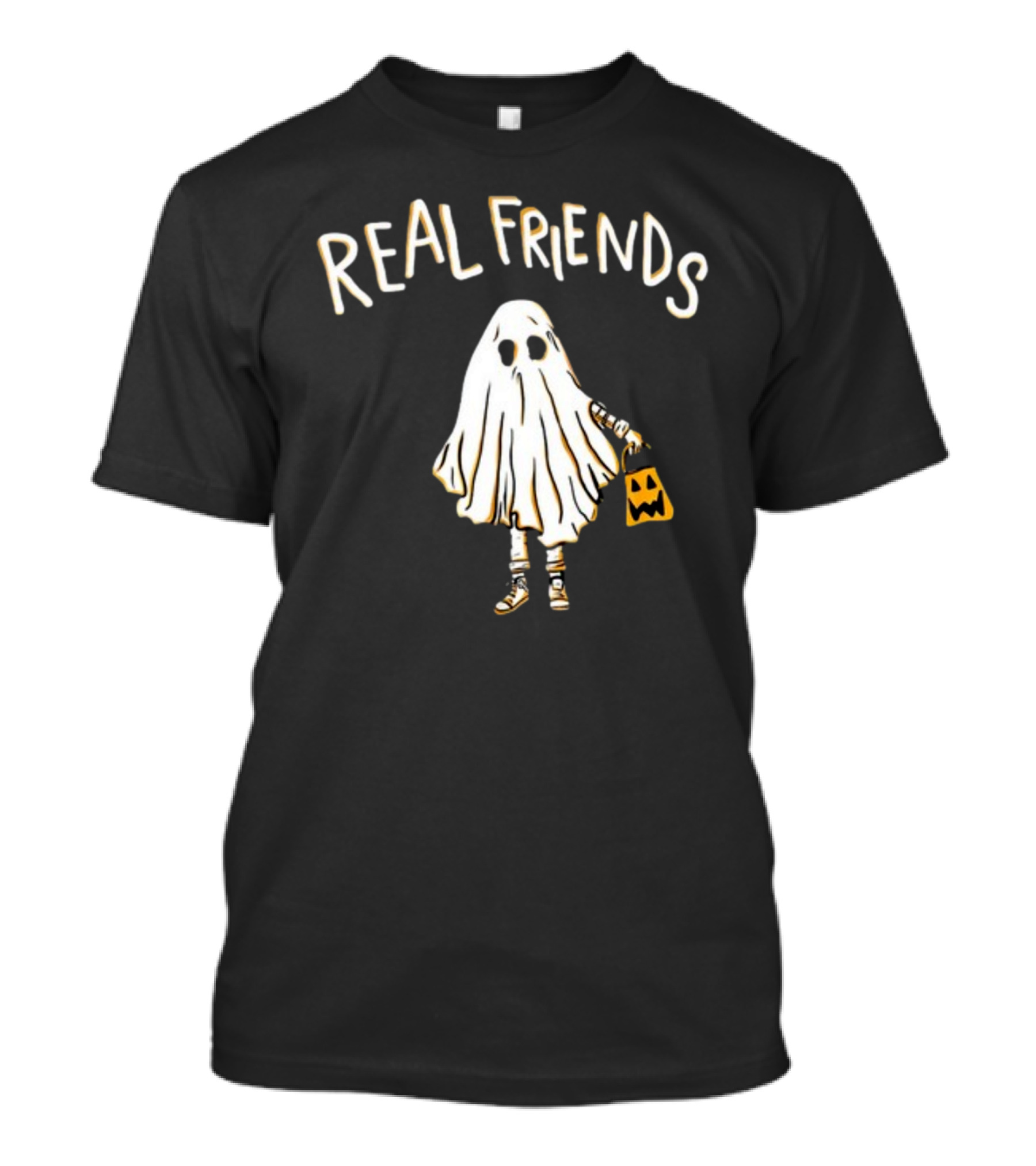 Real Friends Ghost Halloween Trick Or Treat T-Shirt