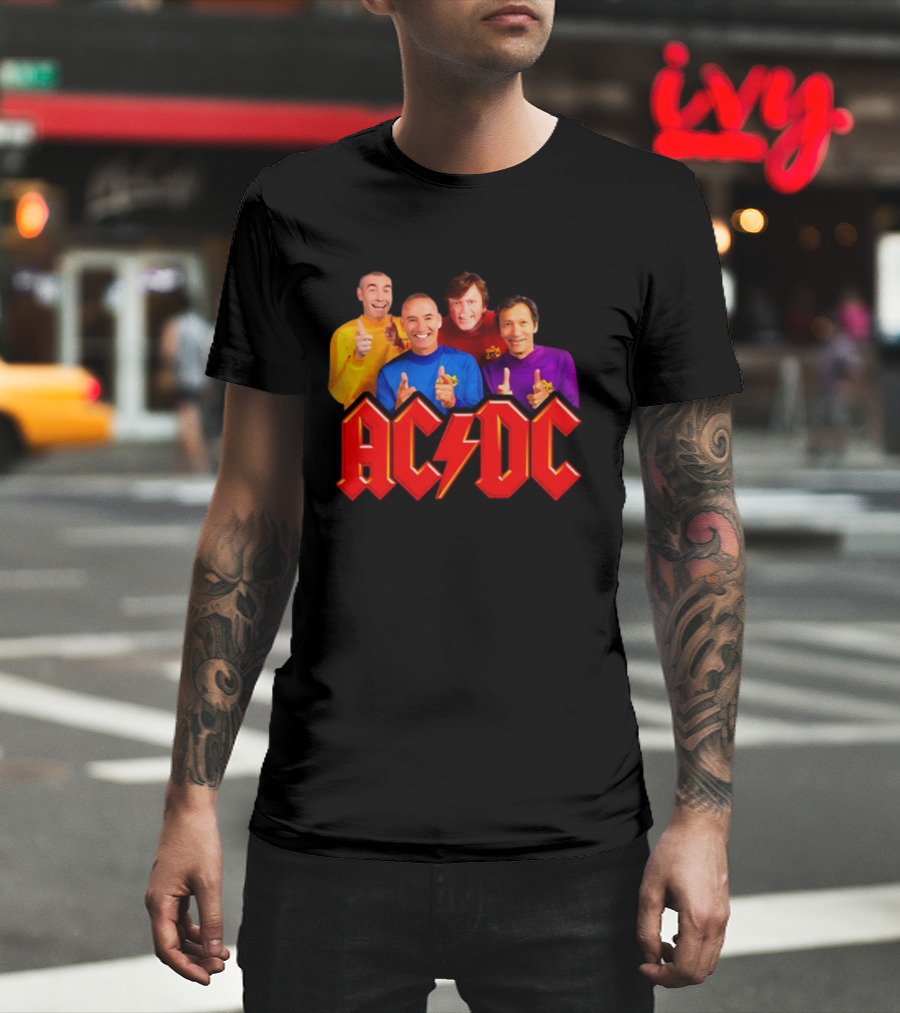 AC/DC Meets The Wiggles For Those About To Wiggle T-Shirt