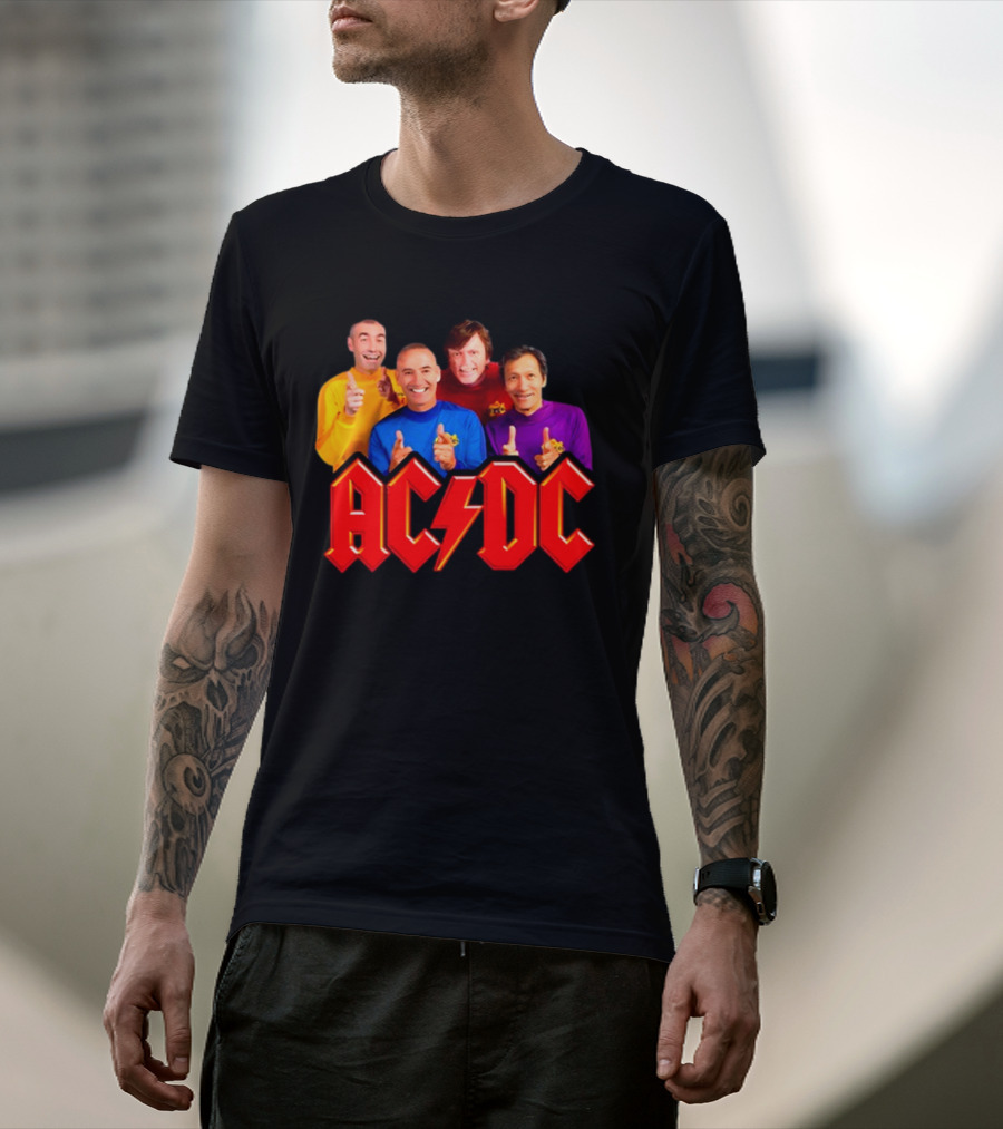 AC/DC Meets The Wiggles For Those About To Wiggle T-Shirt