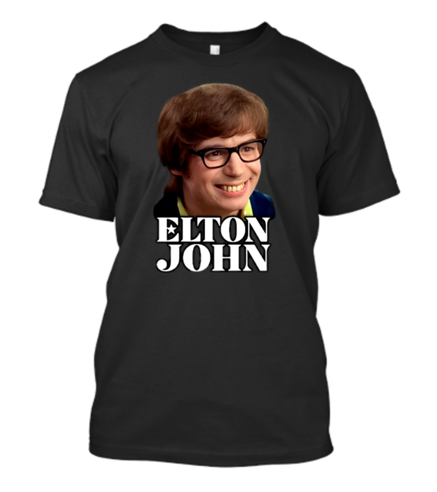 Shitheadsteve Elton John Austin Powers Face Mashup T-Shirt