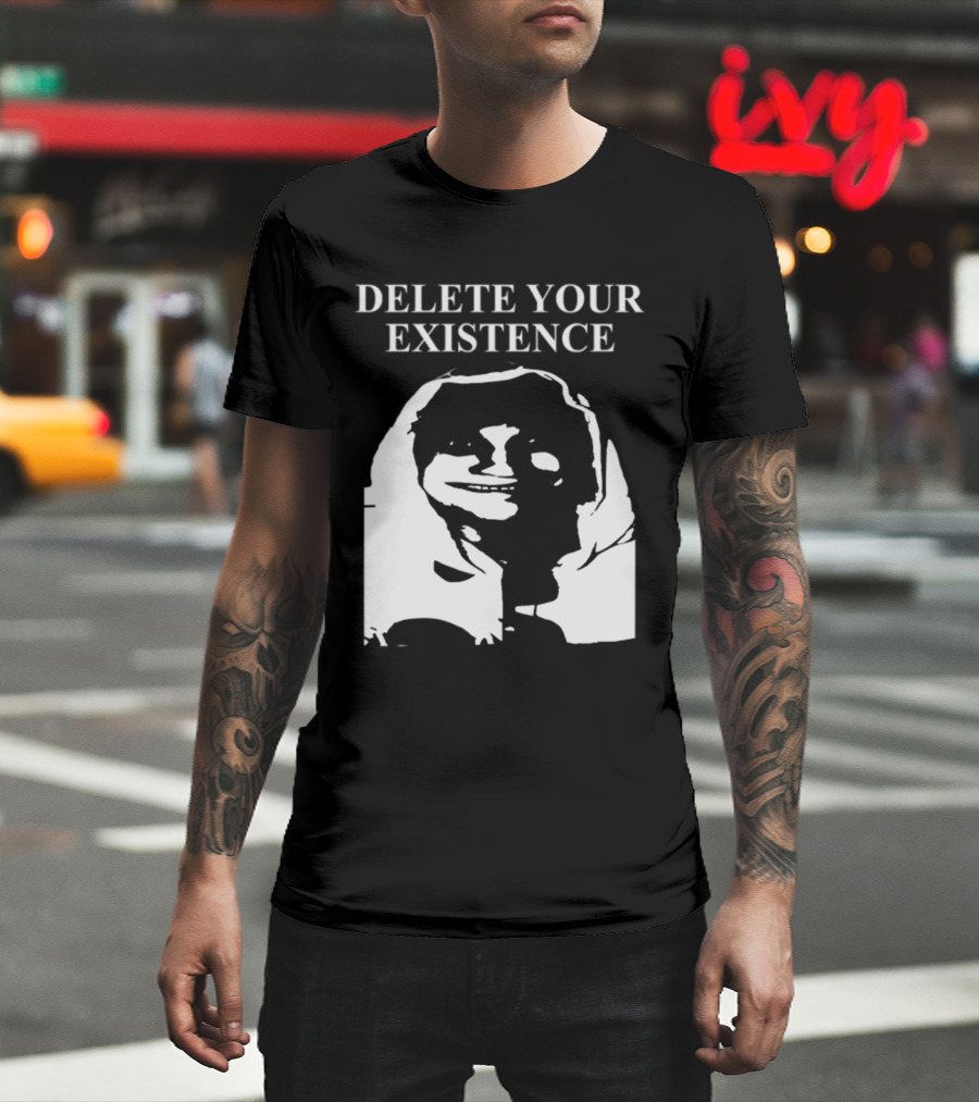 DELETE YOUR EXISTENCE Hoodie Skeleton T-Shirt