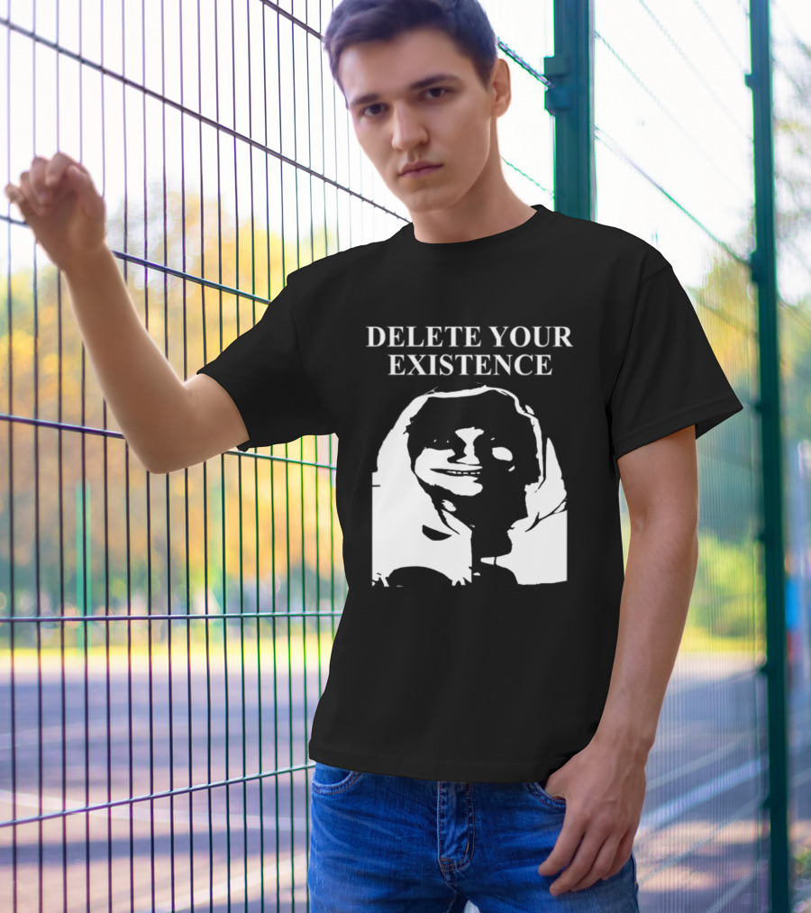 DELETE YOUR EXISTENCE Hoodie Skeleton T-Shirt