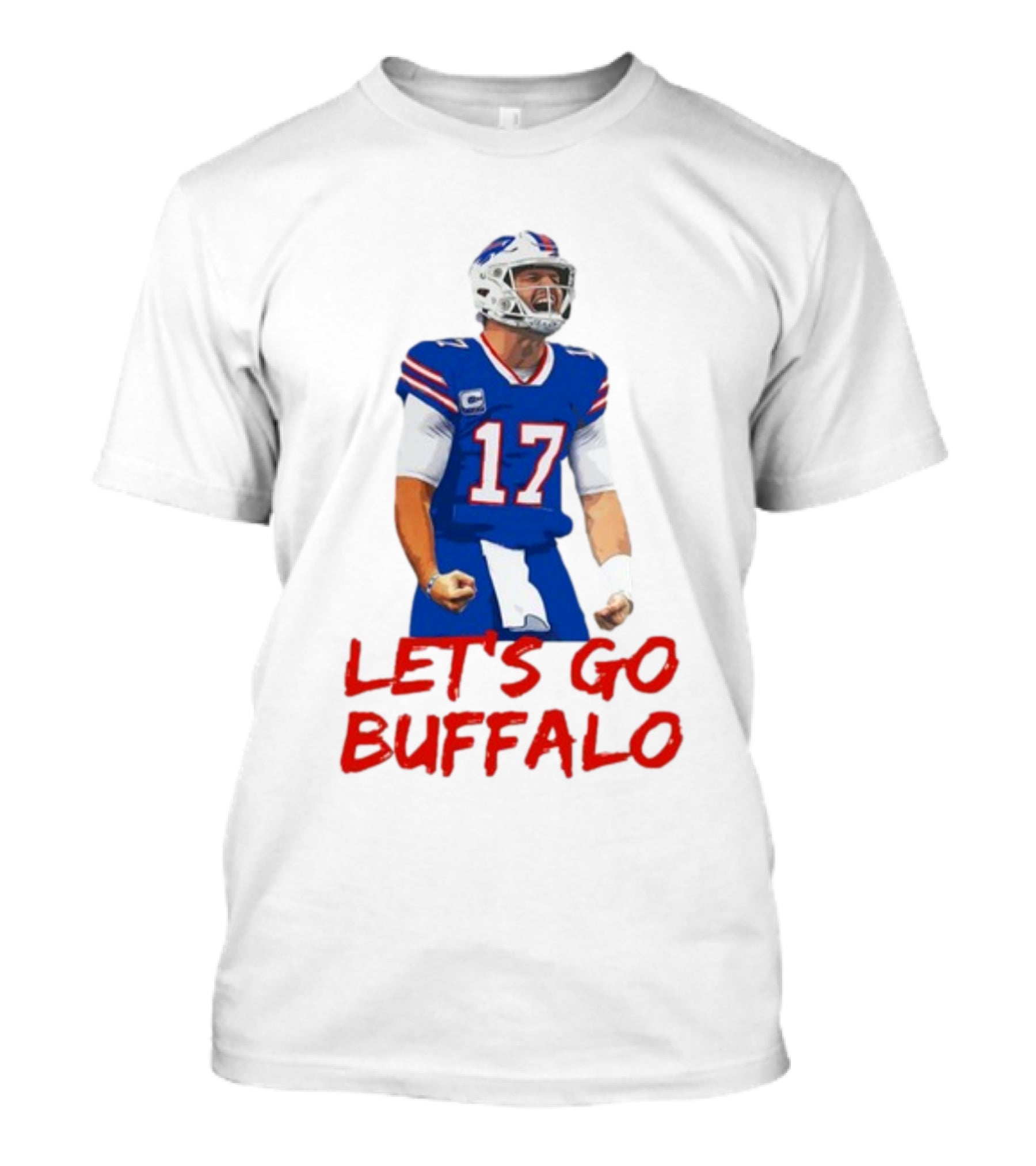 VictoryShirtsStore Josh Allen 17 Let's Go Buffalo Football Player T-Shirt