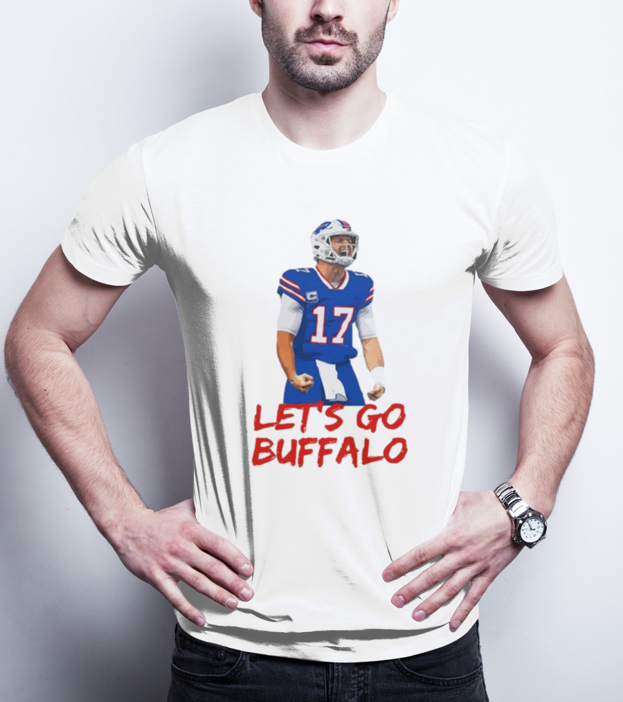 VictoryShirtsStore Josh Allen 17 Let's Go Buffalo Football Player T-Shirt