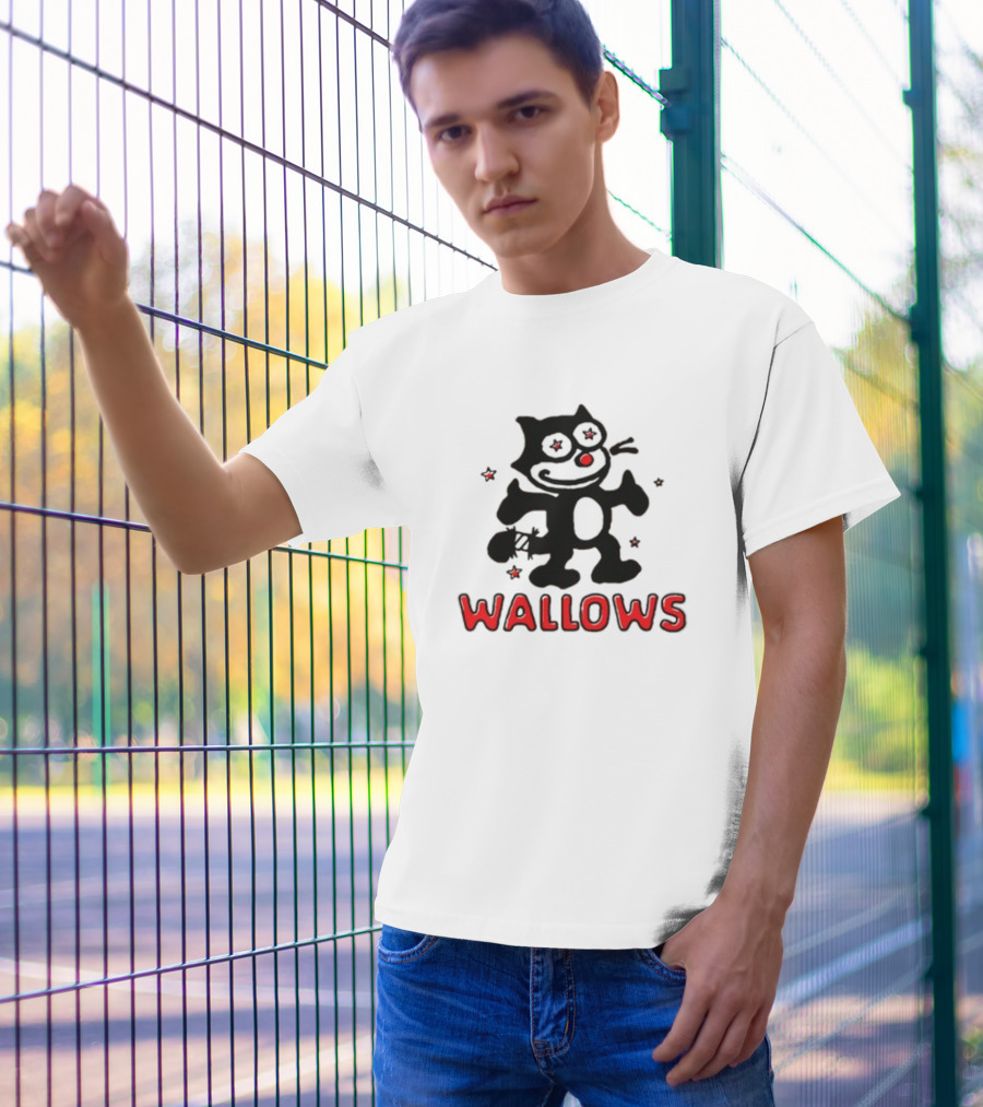 Wallows Toon Cat Starry-Eyed Cartoon Character T-Shirt