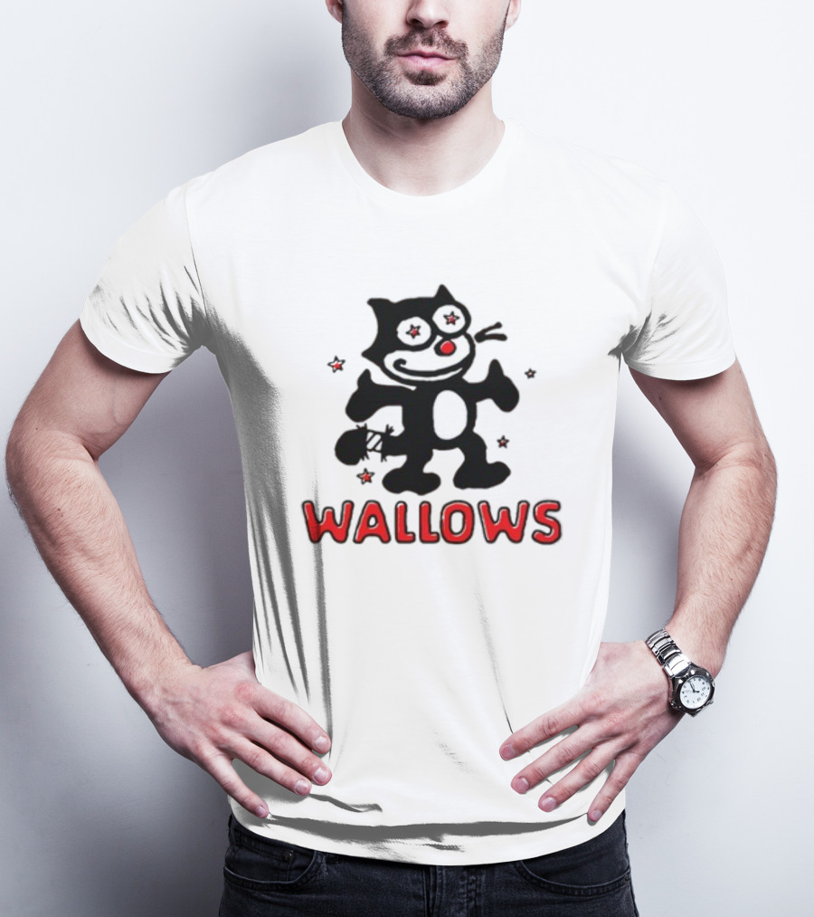 Wallows Toon Cat Starry-Eyed Cartoon Character T-Shirt