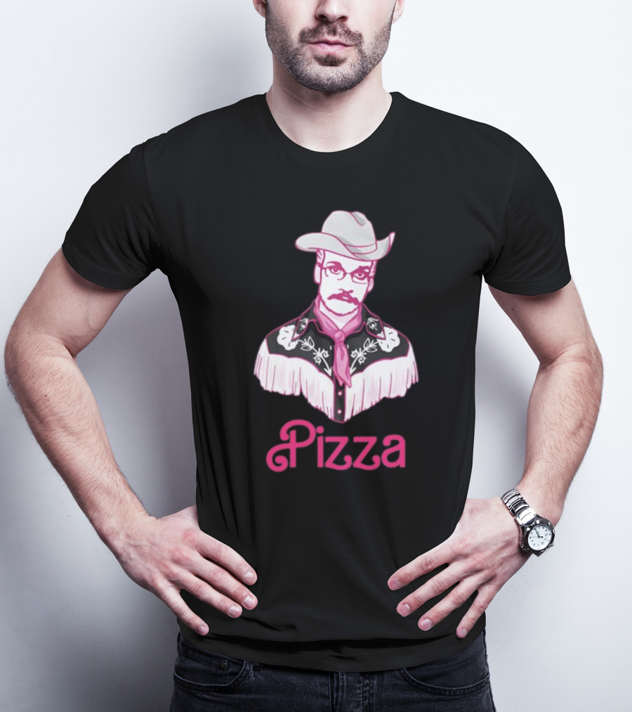 John Pizza Cowboy With Pink Fringe T-Shirt