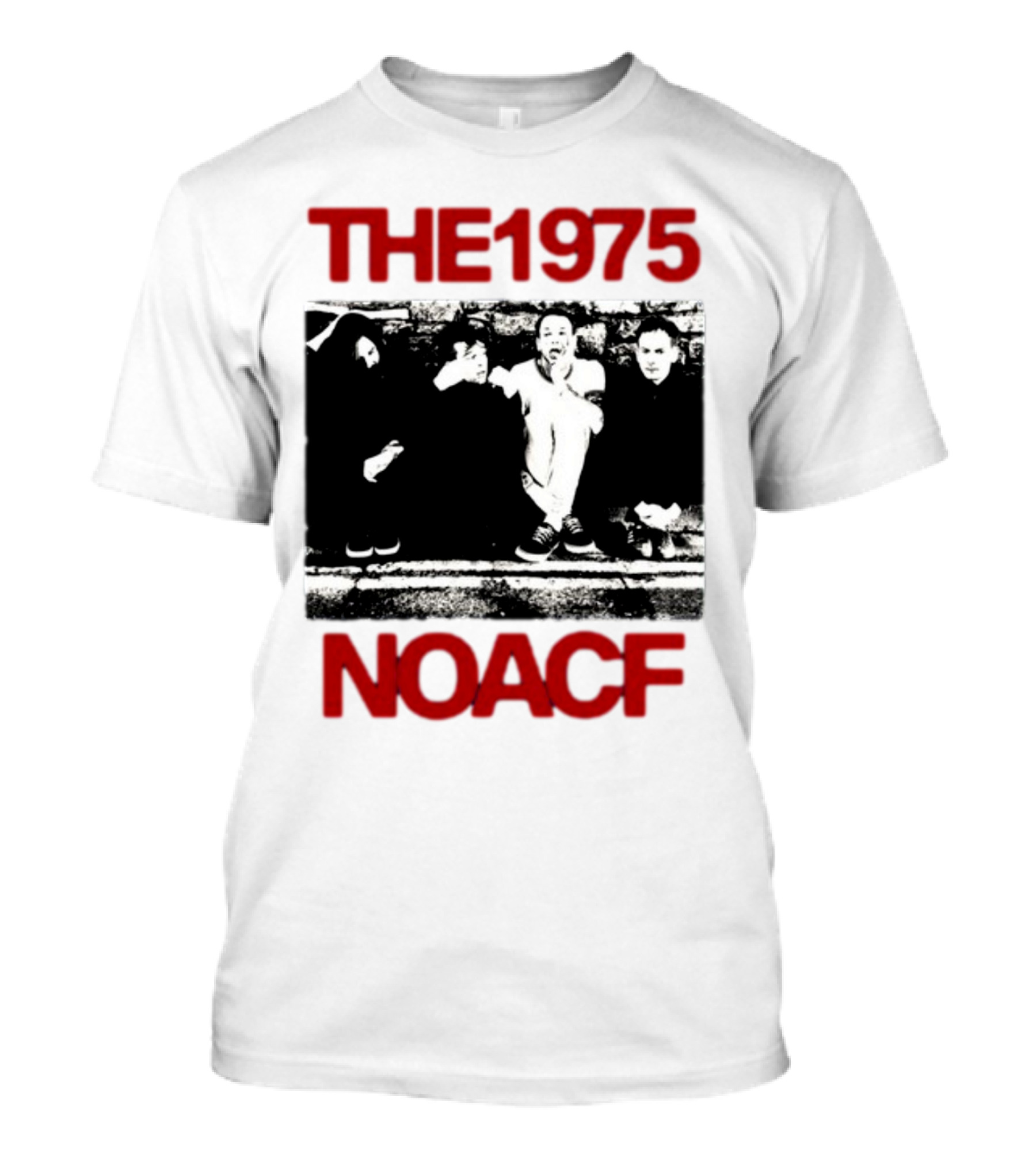 The 1975 NOACF Photo Black And White Group Image T-Shirt