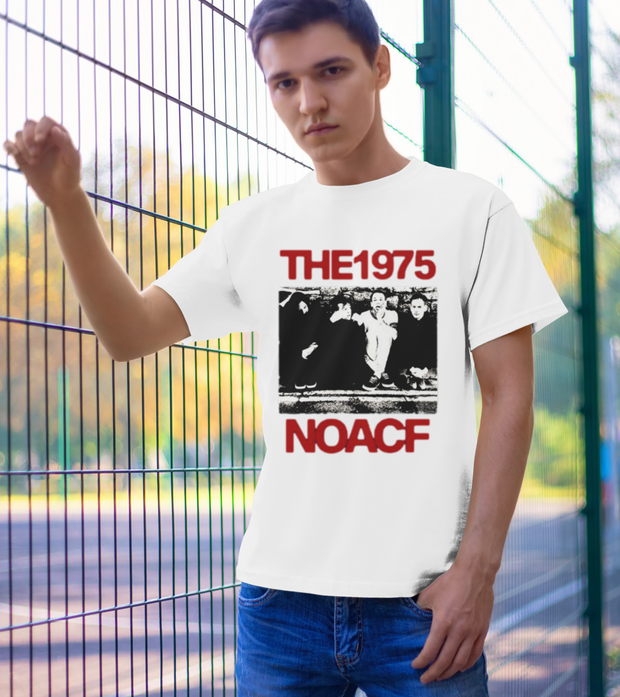 The 1975 NOACF Photo Black And White Group Image T-Shirt