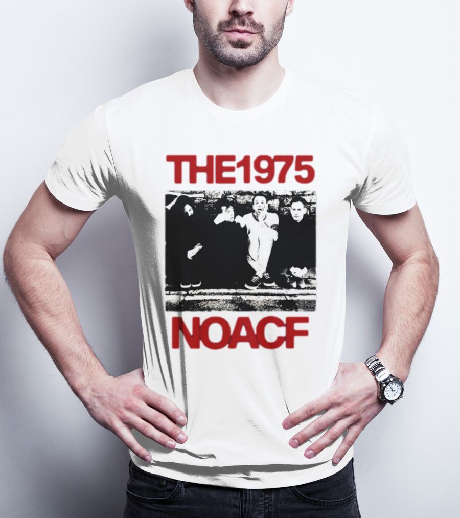 The 1975 NOACF Photo Black And White Group Image T-Shirt