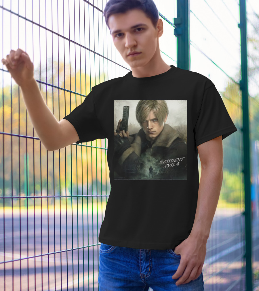 Resident Evil 4 Leon Kennedy Heroic Stance T-Shirt