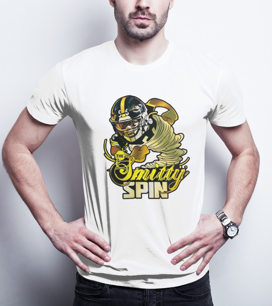 The Smitty Spin Football Player Iconic Action T-Shirt