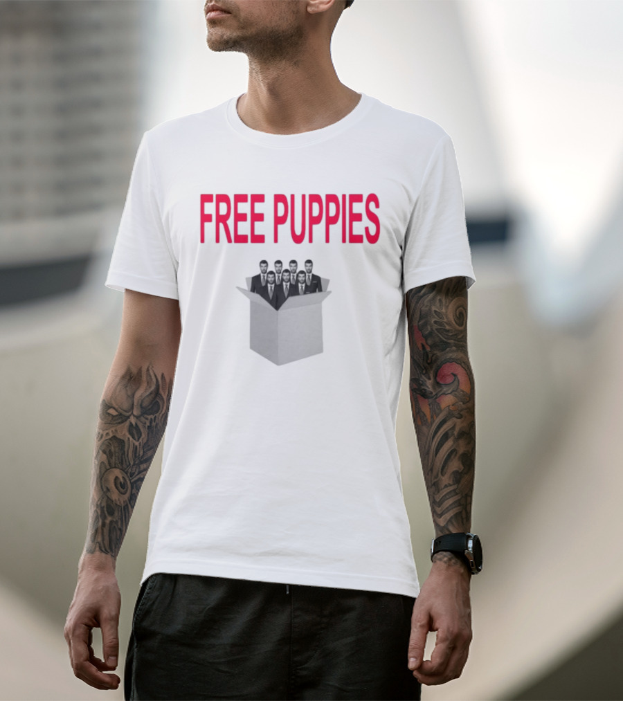 Free Puppies Men In Box T-Shirt