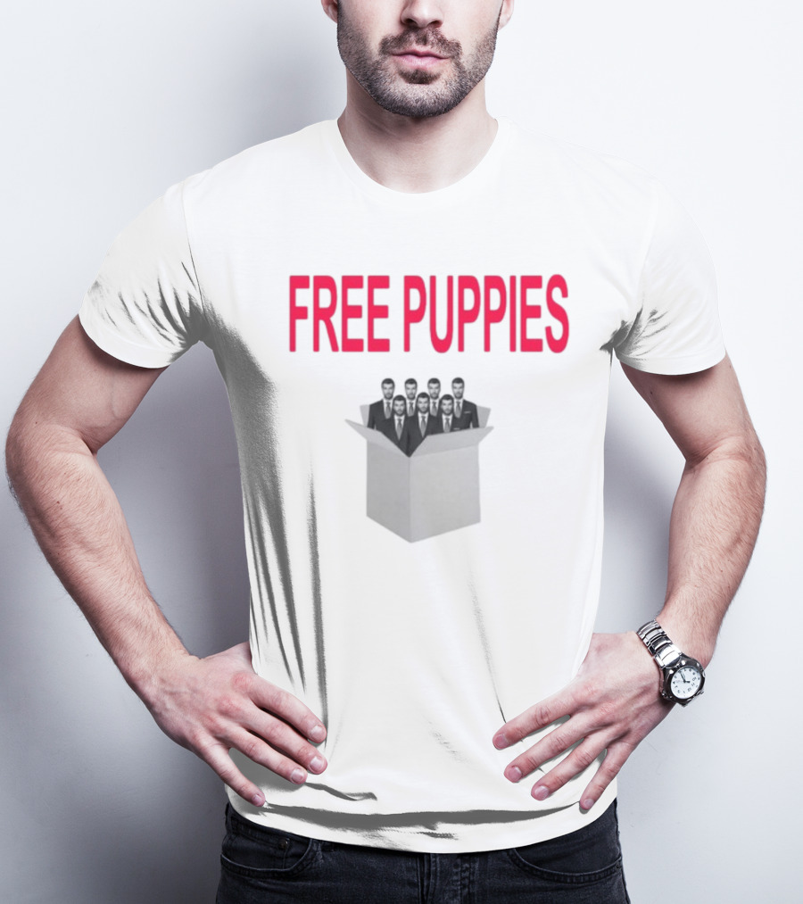 Free Puppies Men In Box T-Shirt