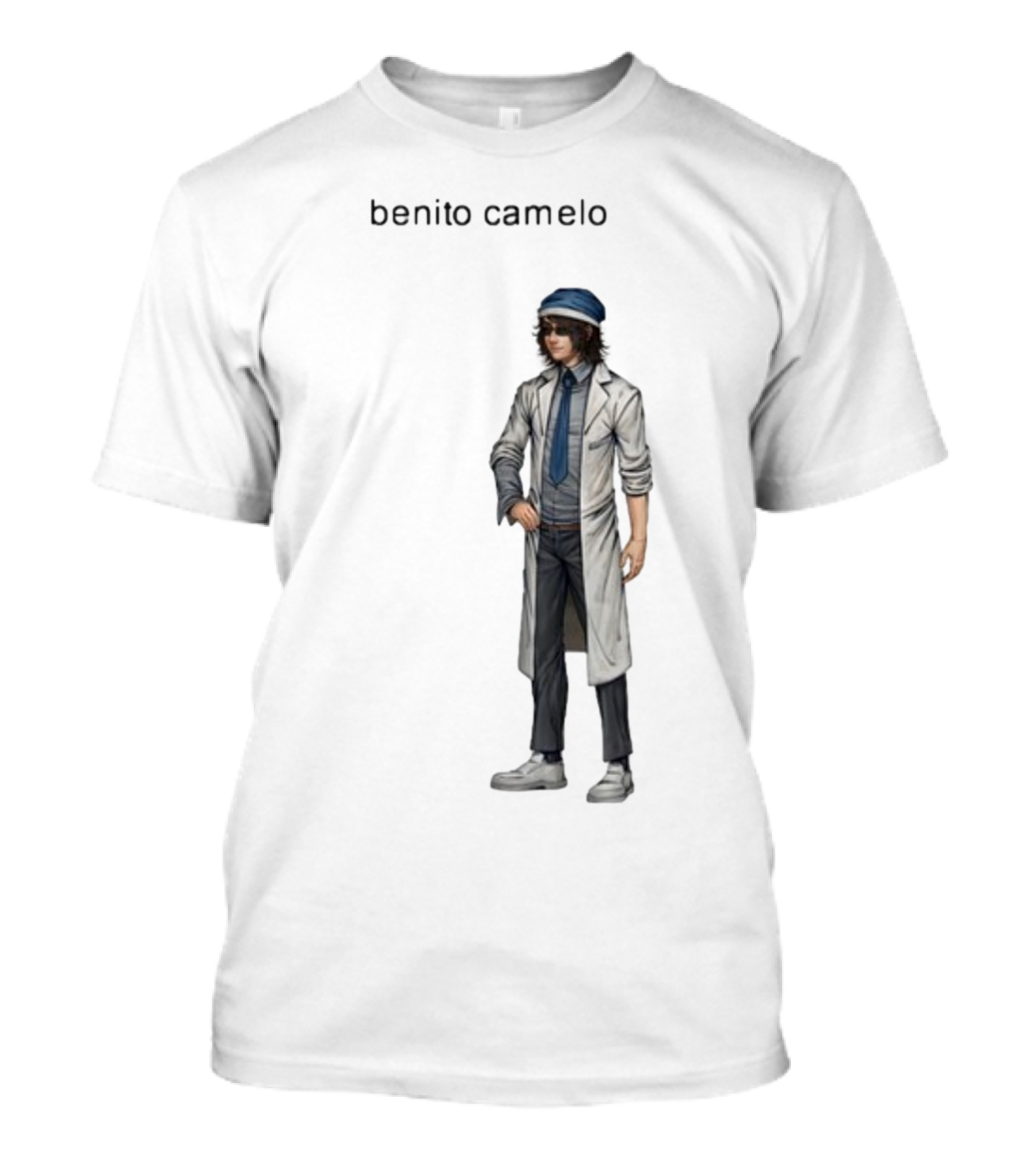 Sempre Benito Camelo Character In White Coat And Blue Hat T-Shirt