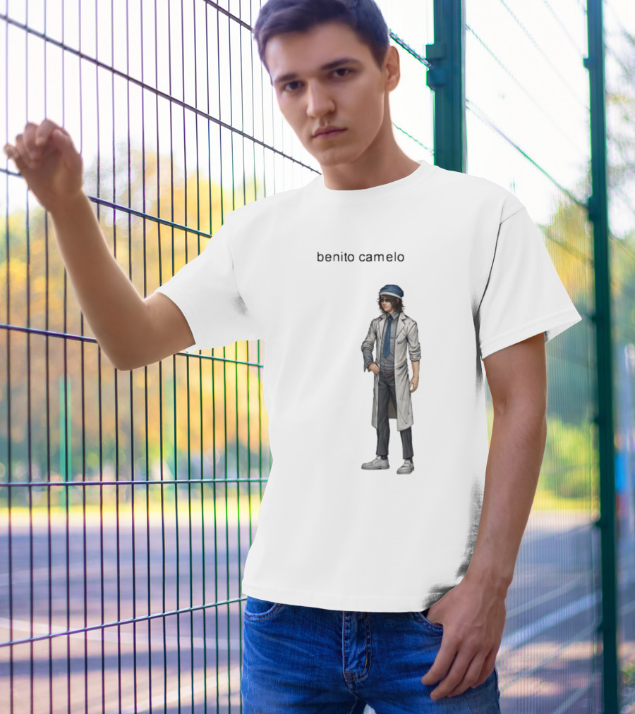 Sempre Benito Camelo Character In White Coat And Blue Hat T-Shirt