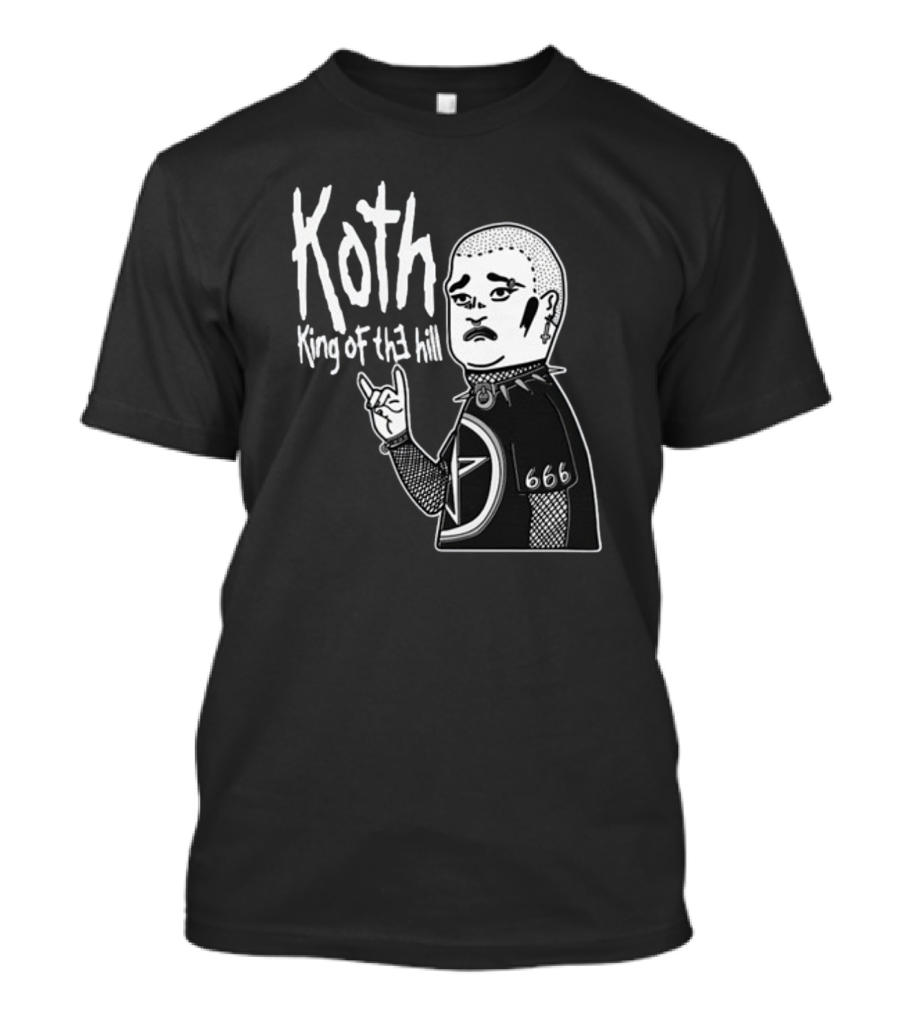 Koth King Of The Hill Punk Character 666 Devil Horns T-Shirt
