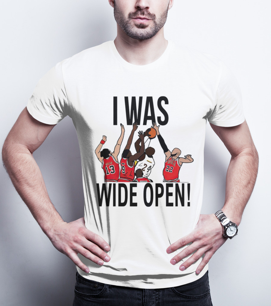 I Was Wide Open Basketball Iconic Players Team Defense Moment T-Shirt