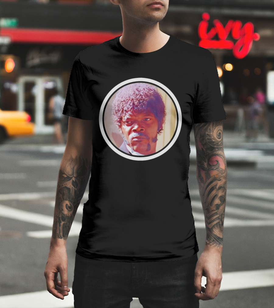 Jules Winnfield Iconic Look Pulp Fiction Samuel L Jackson Photo T-Shirt