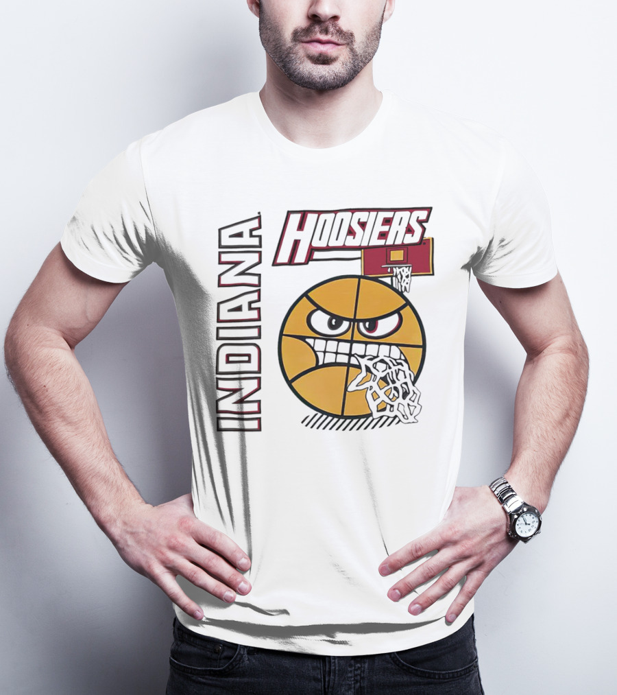 Indiana Hoosiers Angry Basketball Face T-Shirt