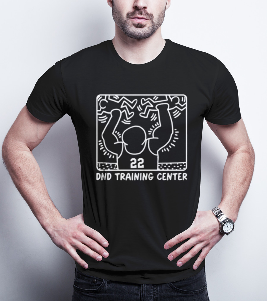 Dnd Training Center Number 22 Player Lifting Animated Figures T-Shirt
