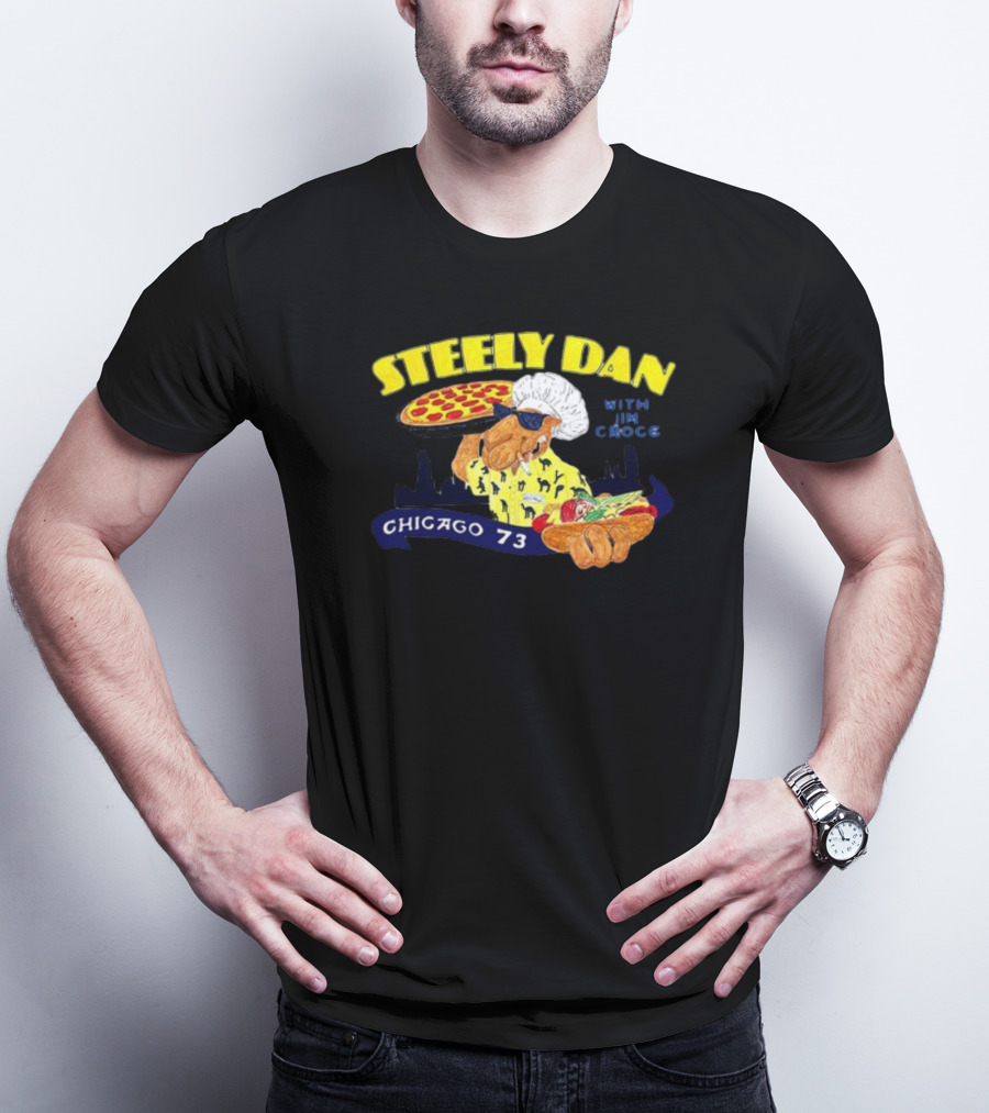 Steely Dan With Jim Croce Pizza Chef Chicago 73 T-Shirt