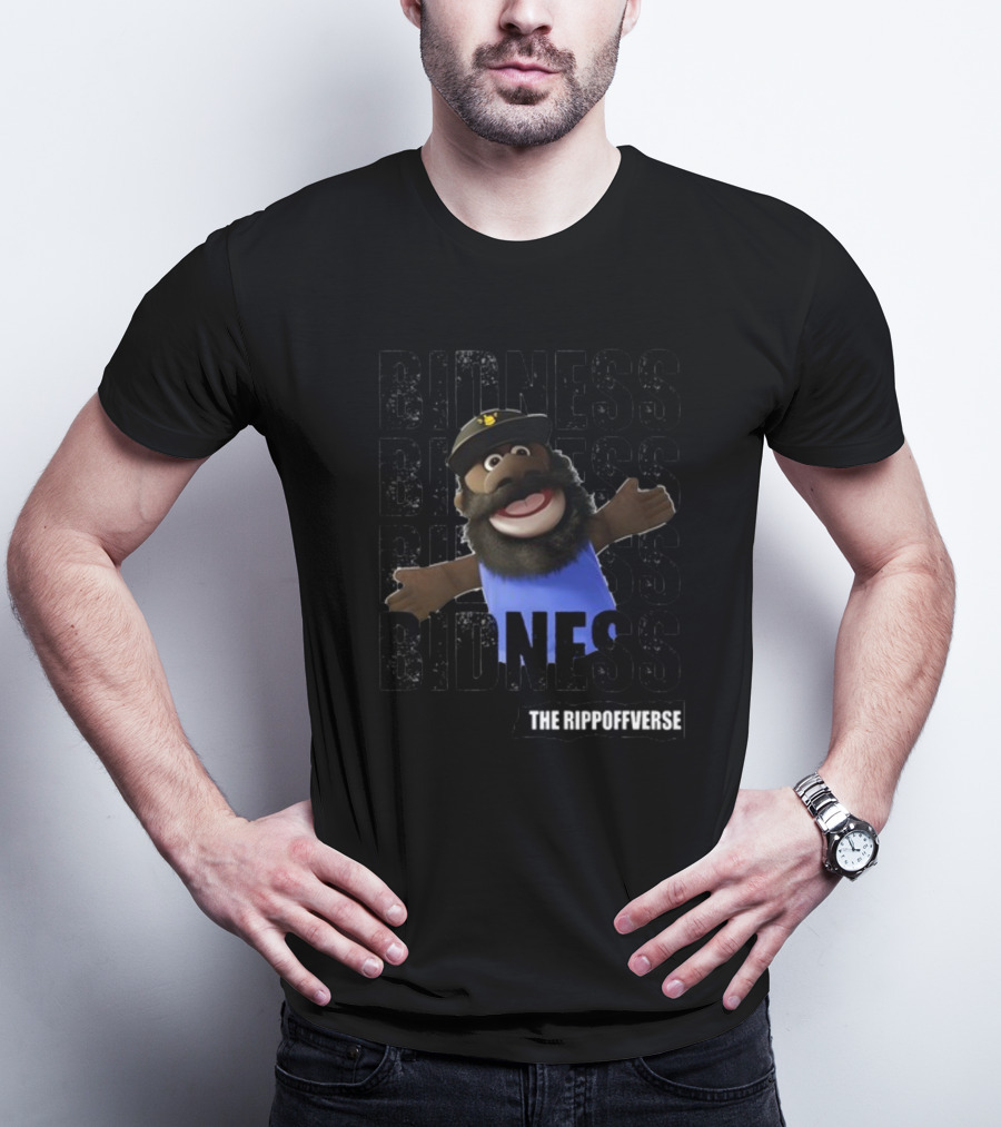 The Rippoffverse Bidness Character With Blue Tank Top And Cap T-Shirt