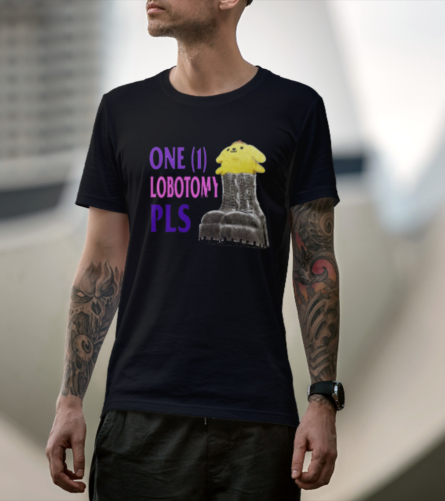 Jmcgg Pompompurin One 1 Lobotomy Pls Cute Character In Platform Boots T-Shirt