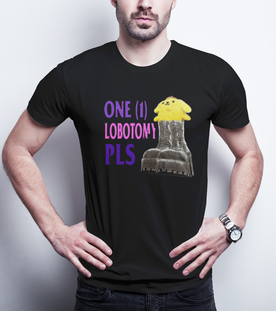Jmcgg Pompompurin One 1 Lobotomy Pls Cute Character In Platform Boots T-Shirt