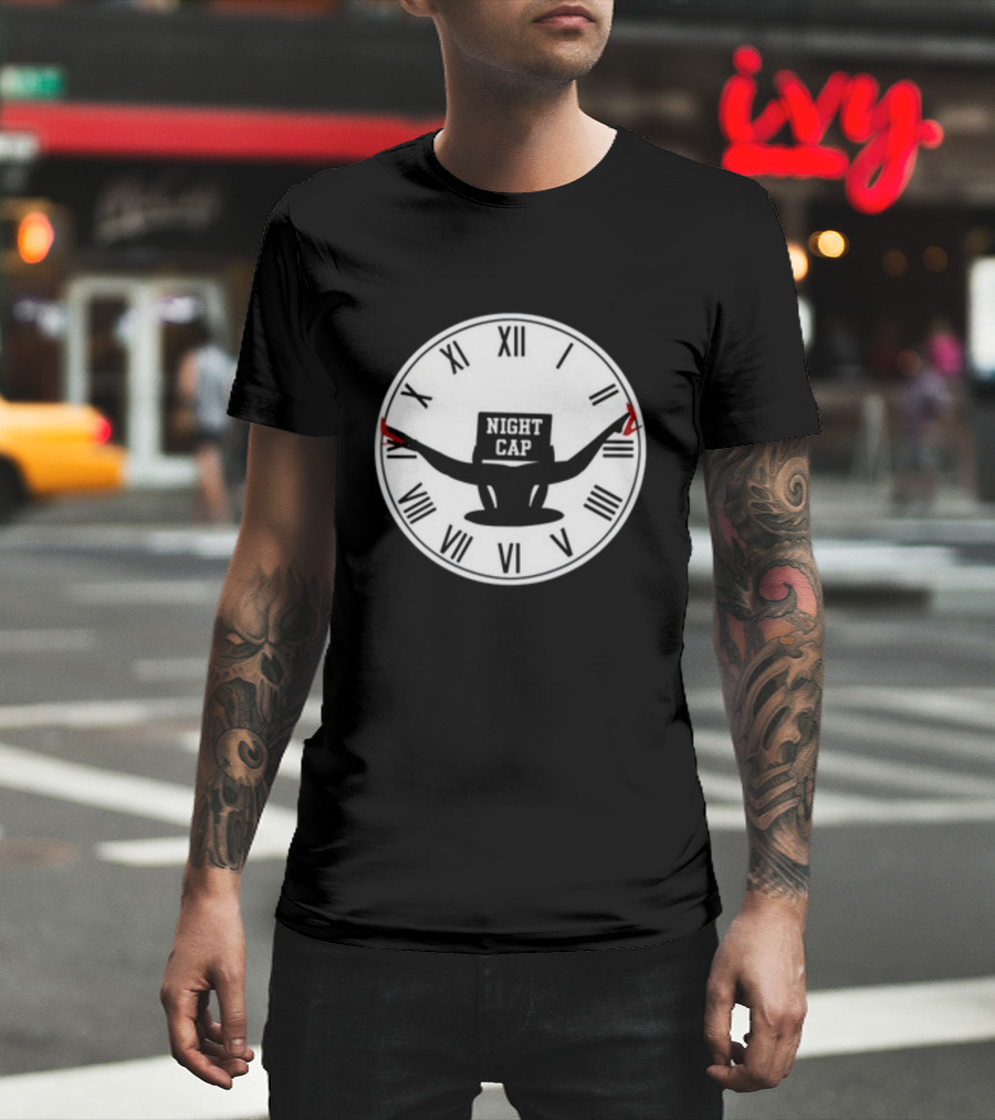 Night Cap Quarter To Three Clock T-Shirt