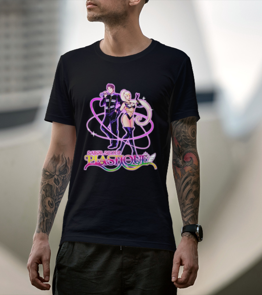Sailor Scout Plashole Neon Anime Duo T-Shirt
