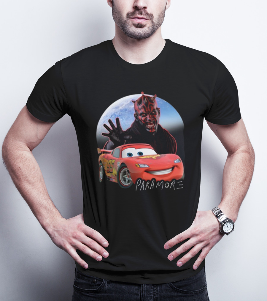 Paramore Let Your Heart Win Lightning McQueen Darth Maul Crossover T-Shirt