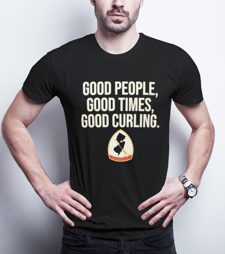 Good People Good Times Good Curling Plainfield CC Est 1963 T-Shirt