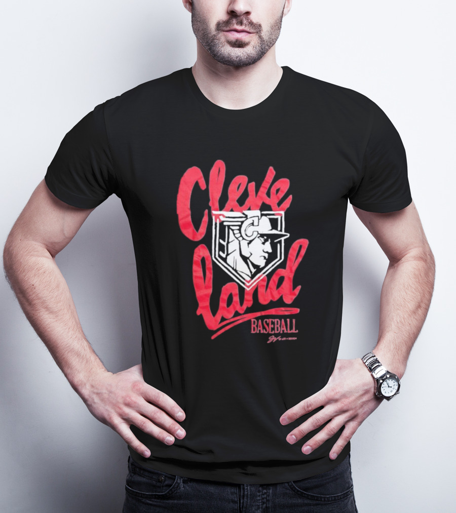 Cleveland Baseball Guardian Script T-Shirt