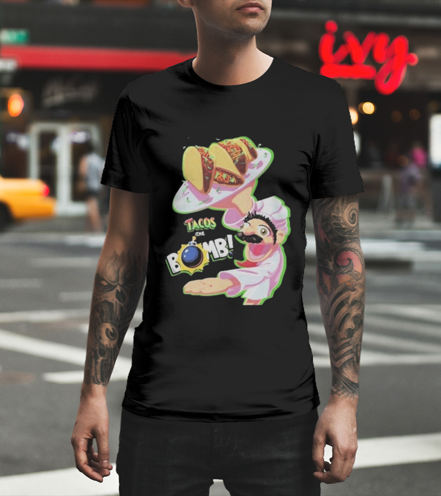 Curio Kujo Tacos Are The Bomb Chef With Bomb T-Shirt