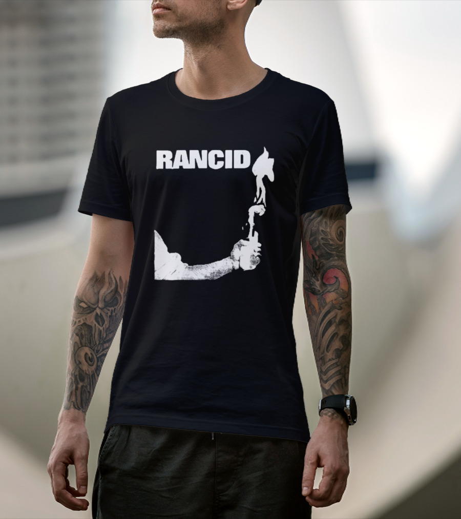 Rancid Band Logo Molotov Cocktail T-Shirt