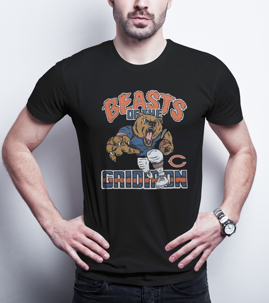 Chicago Bears Beasts Of The Gridiron Football Crossover T-Shirt