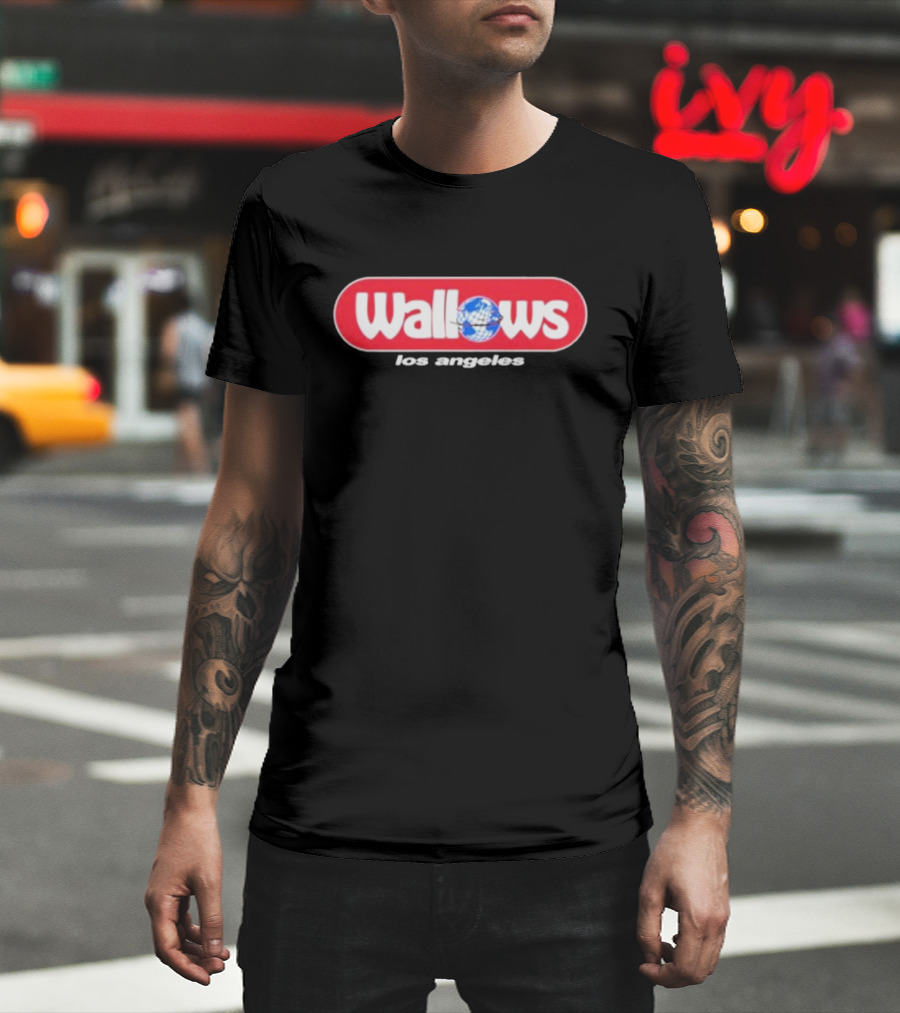 Wallows Los Angeles With Globe Graphic Circle T-Shirt