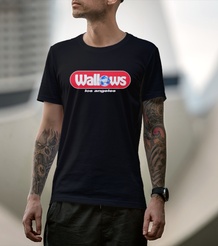 Wallows Los Angeles With Globe Graphic Circle T-Shirt