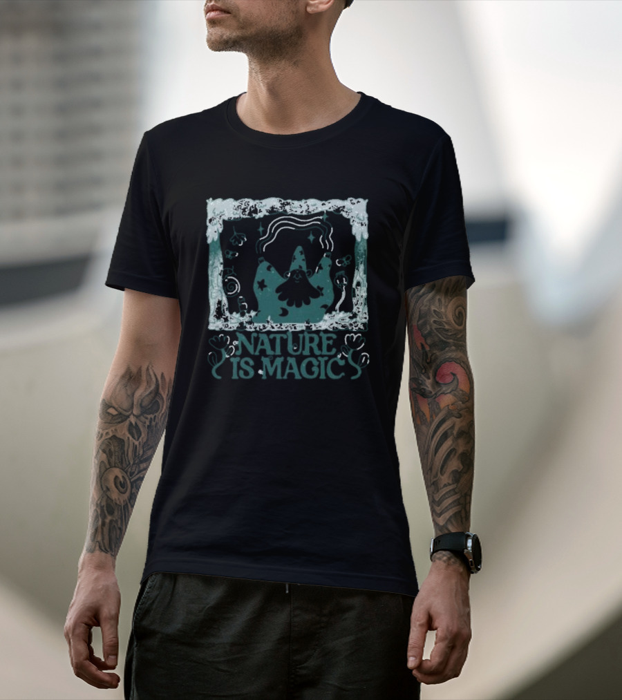 Nature Is Magic Wizard Stars And Flowers T-Shirt