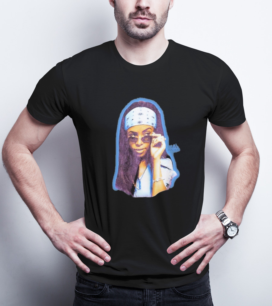 Zayn Malik Aaliyah Bandana Sunglasses Airbrush Purple T-Shirt