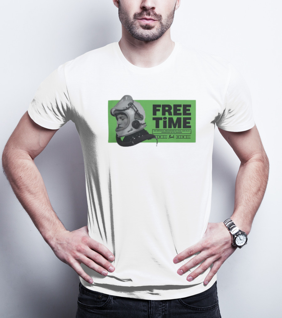 FREE TIME Official Recordings Ruel Merchandise Astronaut Helmet T-Shirt